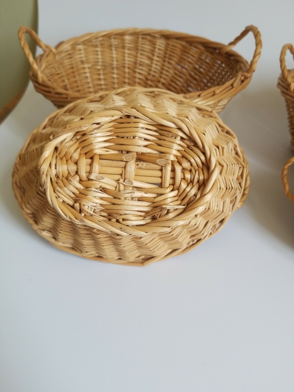 Vintage Miniature Splint Wood Handled, Nesting Gathering Baskets (4) | eBay