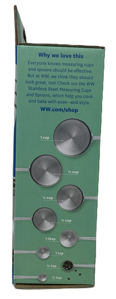 Weight Watchers Stainless Steel Portion Control Measuring Cups, Spoons ...