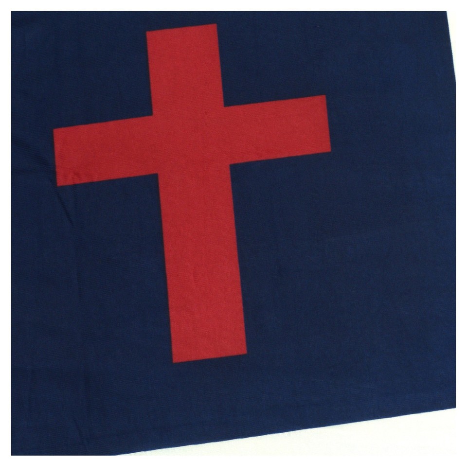 3x5 ft CHRISTIAN FLAG Red Cross in Blue Field Lightweight Print ...