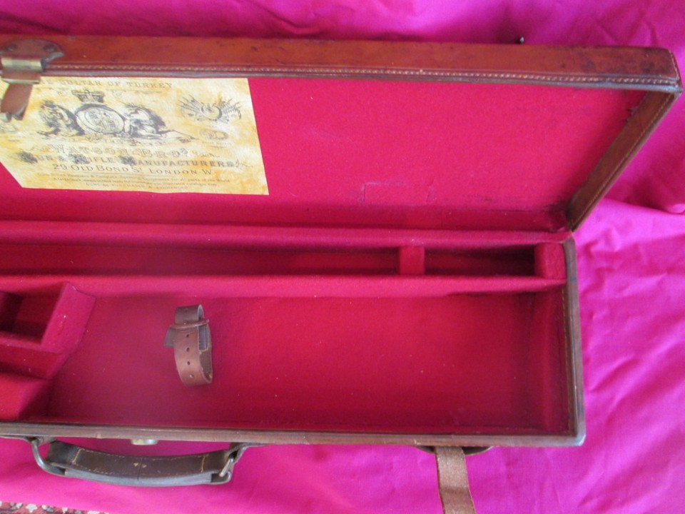 Best Watson Bros .410 double barrel Leather gun case, fitted 27 inch ...