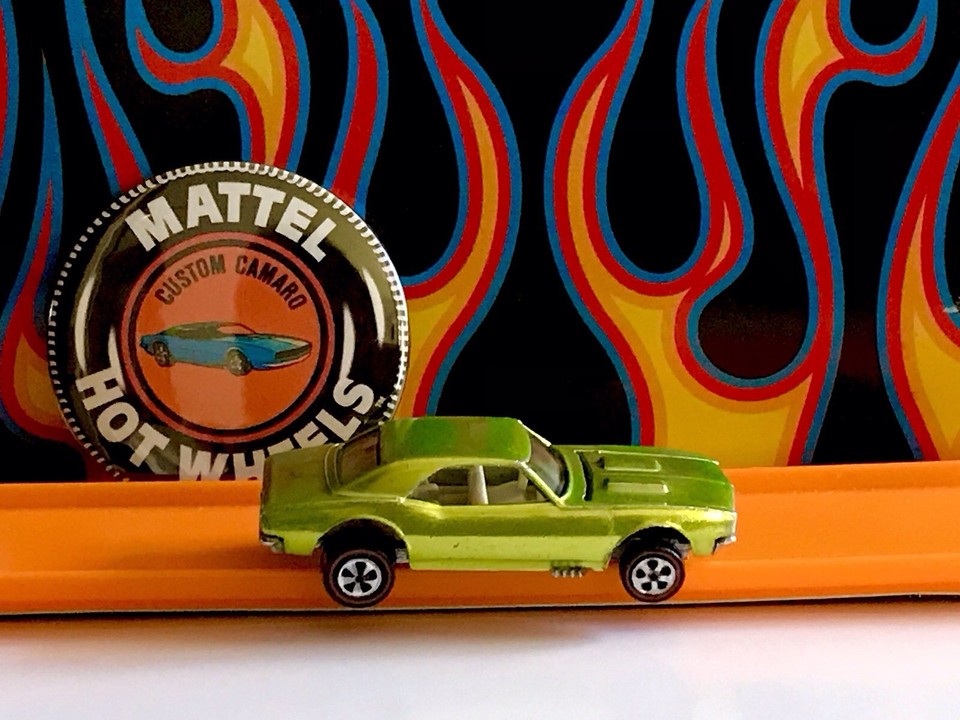 Hotwheels Redline Custom Camaro U.S.A. 1967 Lime HTF | eBay