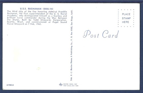 USS BUCHANAN DDG-14 Guided Missile Destroyer | eBay