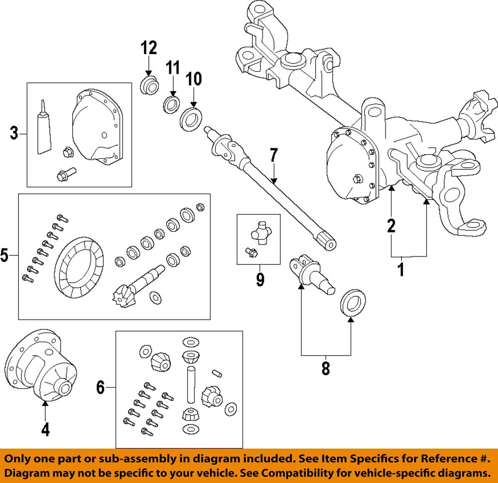 Jeep CHRYSLER OEM 2018 Wrangler Front Axle Carrier-Seal Left 68388747AA ...
