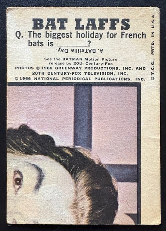 1966 Topps Batman Movie Bat Laffs Trading Cards Singles YOU CHOOSE 4 15 ...