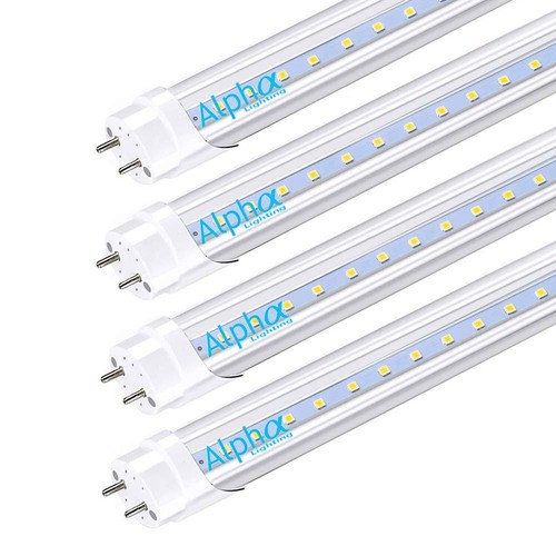 Alpha T8 T10 T12 LED Light Bulbs Clear or Frosted Lens 4FT 18W 6000K ...