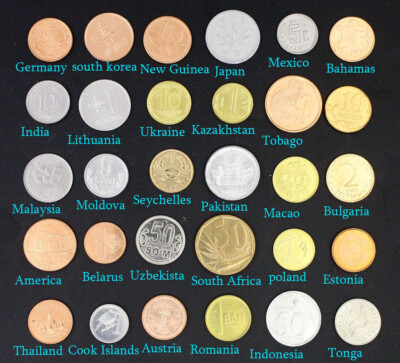 Lots 30 Different Mix World Coins Money From 30 Different Countries ...