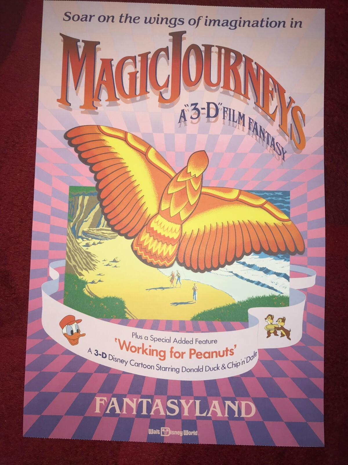 Walt Disney World Magic Journeys 3D Film Fantasy Poster 17.5" tall x 12 ...