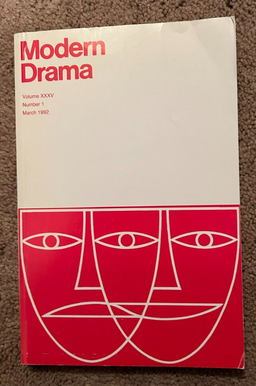 Modern Drama Volume XXXV, Number 1, March 1992 | eBay