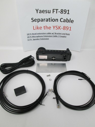 18 Feet YAESU FT-891 SEPARATION YSK-891 Mic,Control Head, Spkr Ext and ...