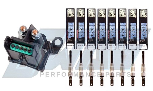 94-01 GM Chevy 6.5 6.5L Diesel RX Glow Plug Set & OE Quality Relay ...