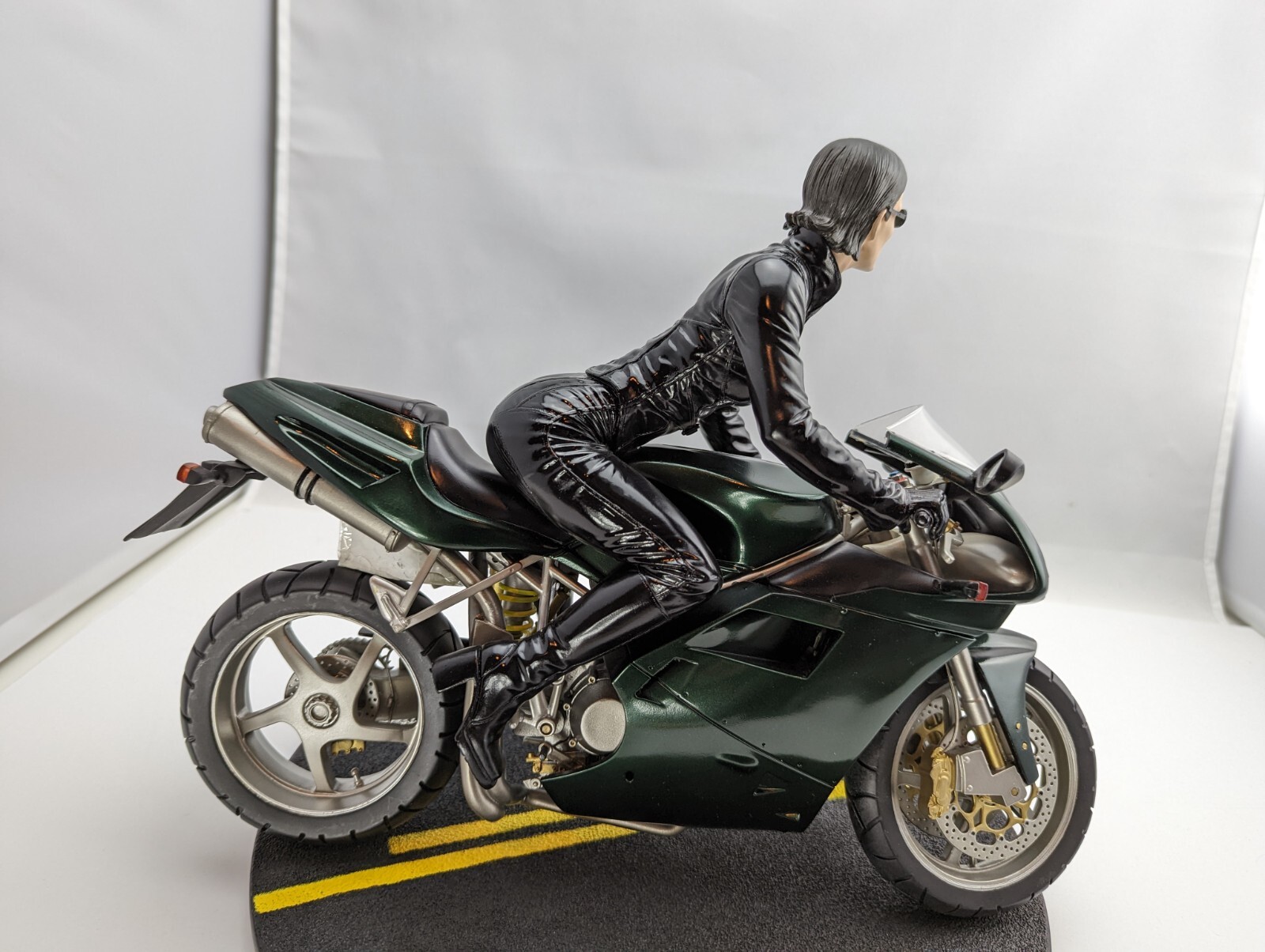 MATRIX RELOADED Trinity on Ducati Motorcycle statue GENTLE GIANT rare ...