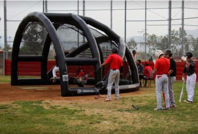 AIR TIGHT INFLATABLE BASEBALL SOFTBALL BATTING PITCHING BACKSTOP 16'X12 ...