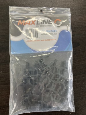 M8064 RapidAir MaxLINE 1/2" Compressed Air Tubing Clips 10 Pack Hose ...