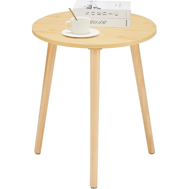Sturdy Round Side Table Lightweight Eco-Friendly Easy Assembly Home ...