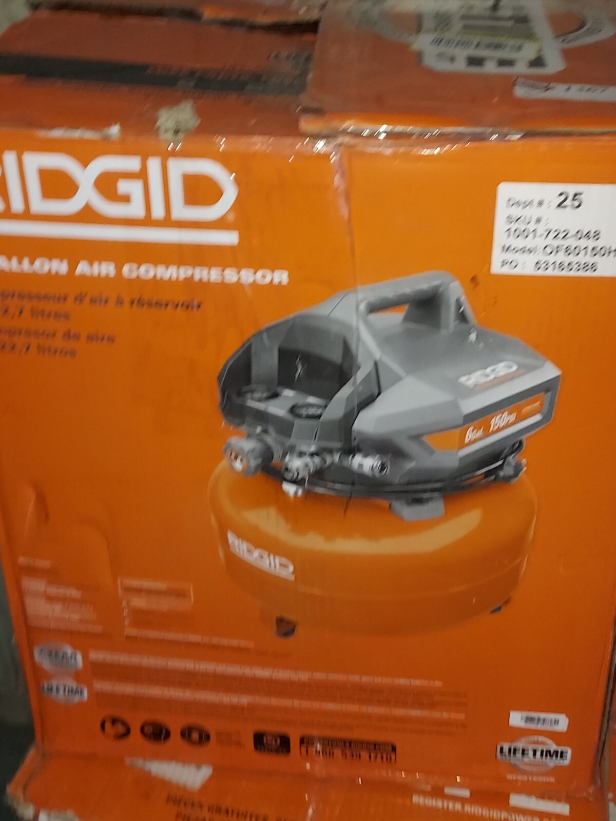 Ridgid 6 Gal. Portable Electric Pancake Air | Grelly USA