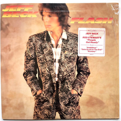 JEFF BECK "FLASH" 1985 EPIC VINYL LP RECORD STILL IN SHRINK WRAP & HYPE ...