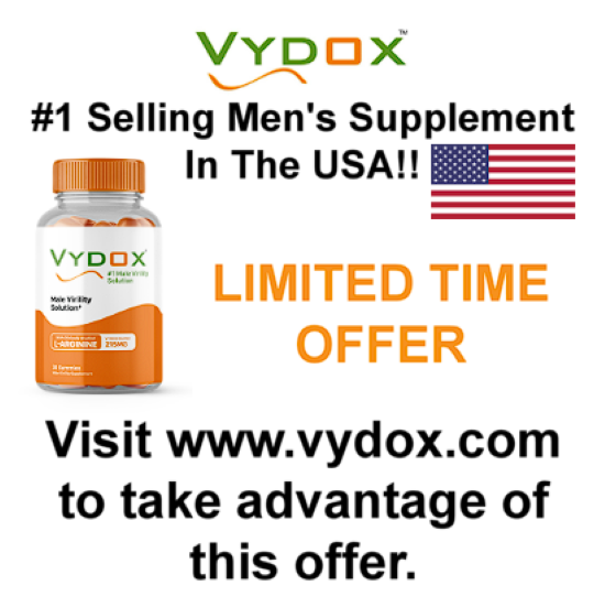Vydox | Men's Daily Virility Solution Gummies, 215mg L-Arginine, 30 ...