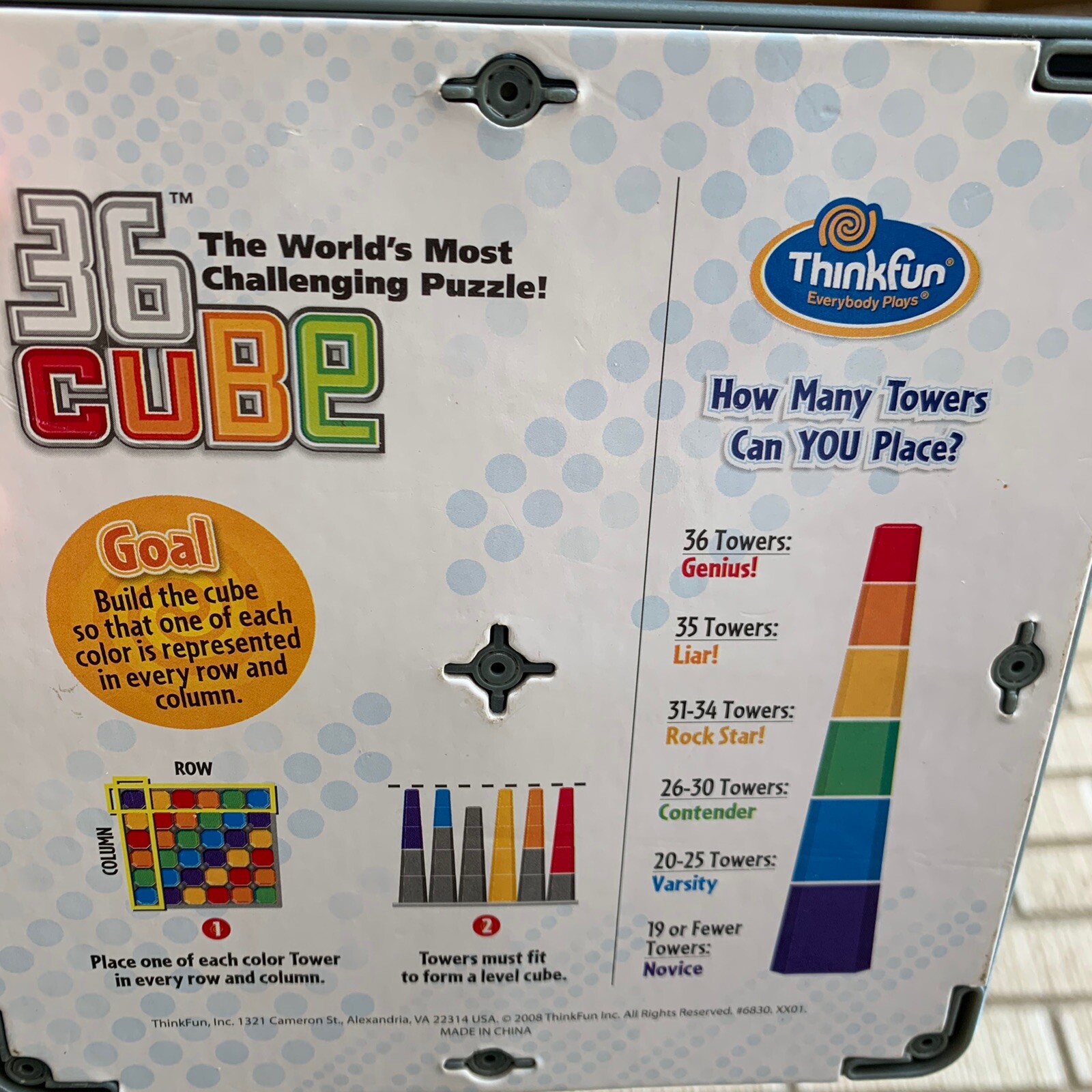 ThinkFun 36 Cube Game 2008 The World's Most Challenging Puzzle H59 for ...