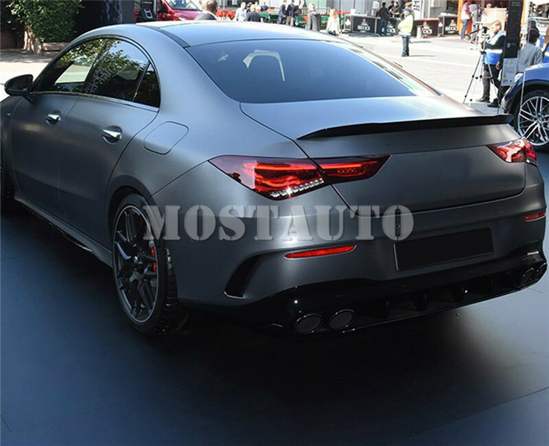 For Benz CLA C118 CLA35 CLA45 AMG Carbon Look Rear Bumper Spoiler Air ...