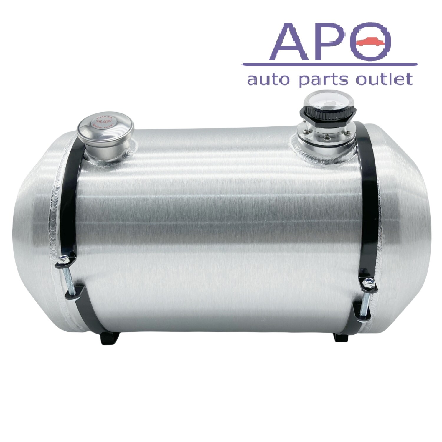 Gas Tank 12x22'' 10 5/8 Gallon 1/4 NPT Spun Aluminum End Fill Fuel Tank ...