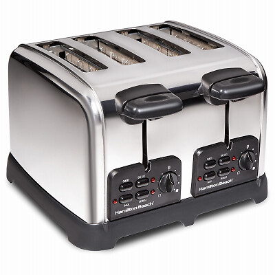 1 PAK 4 Slice; Chrome finish toaster with Sure-Toast technology evenly ...