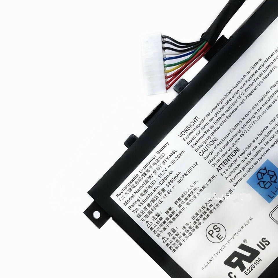 Genuine MSI BTY-M6L Battery for GS65 GS75 Stealth Thin 8SE 8SF 8SG 8RF ...