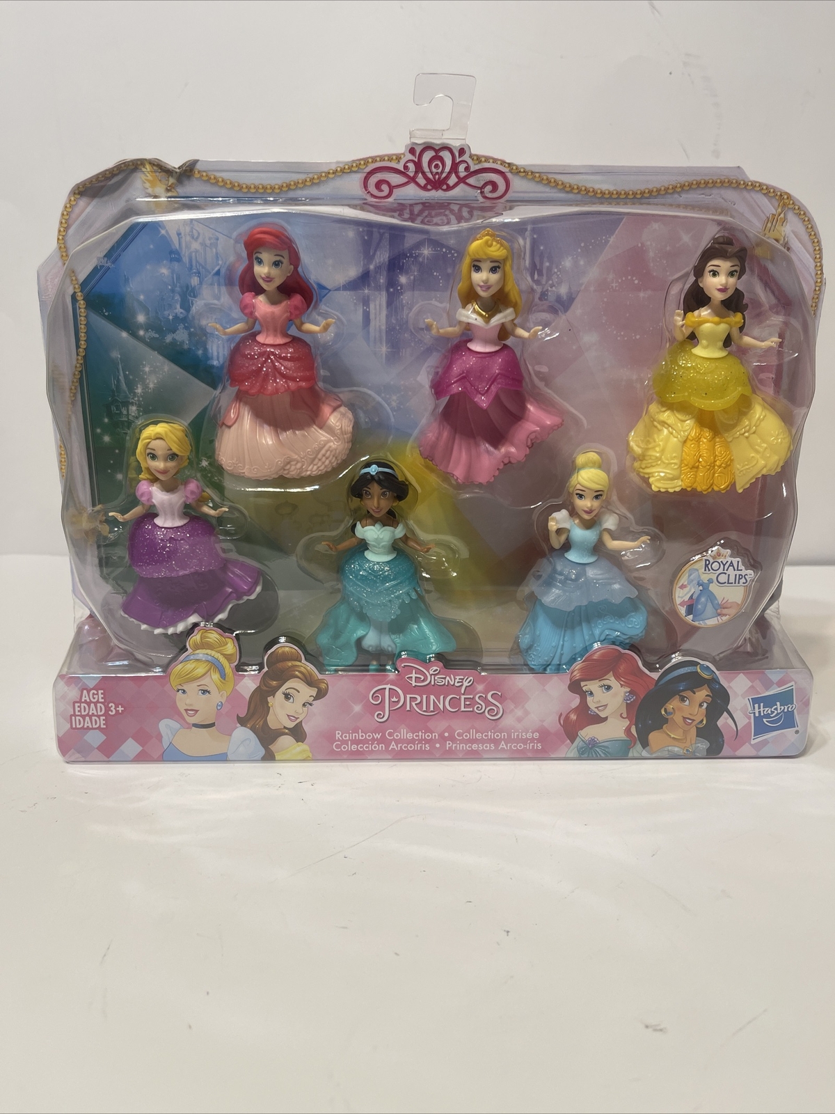 Disney Princess Royal Clips Rainbow Collection Six Princess Dolls And ...
