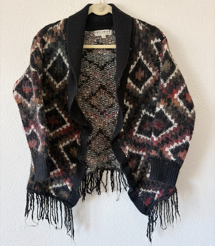 Idyllwind Women Sweater LG South Western Aztec Cardigan Wool Blend ...