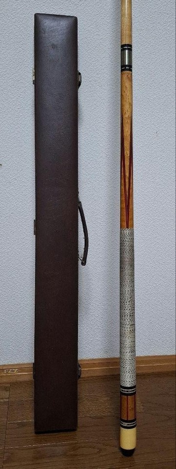 Vintage Wooden Pool Cue with Decorative Pattern & Case, 20 Used SS2 | eBay