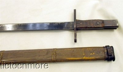 WWII JAPANESE ARISAKA BAYONET TOYODA SQUARE POMMEL STRAIGHT & WOOD ...