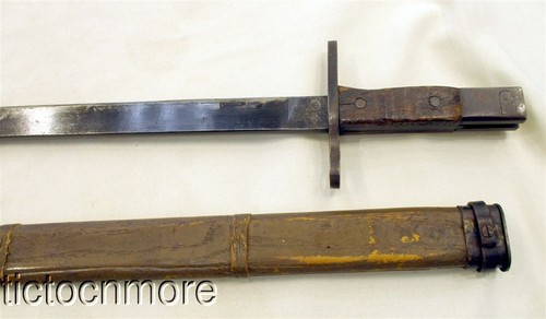 WWII JAPANESE ARISAKA BAYONET TOYODA SQUARE POMMEL STRAIGHT & WOOD ...