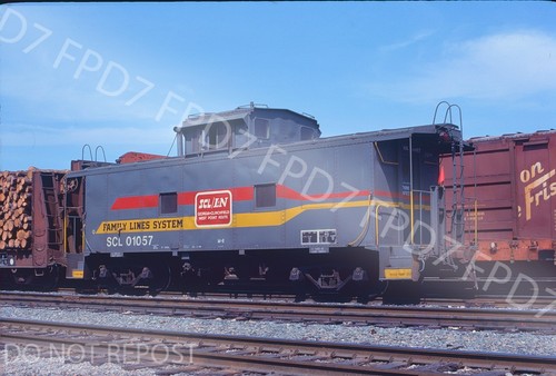 ORIGINAL SLIDE SCL Seaboard Coast Line Caboose 01057;Baldwin,FL;May ...