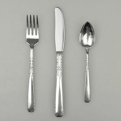 Oneida Silverplate BROOKWOOD BANBURY 1950 Youth Flatware Set Knife Fork ...
