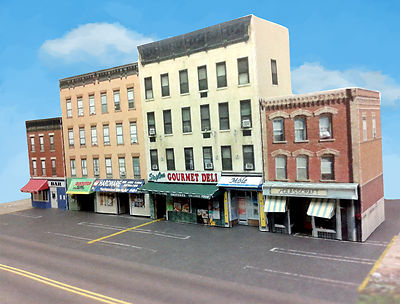 Z Scale Buildings - Downtown apartments & shops Cardstock kit set CZ015 ...