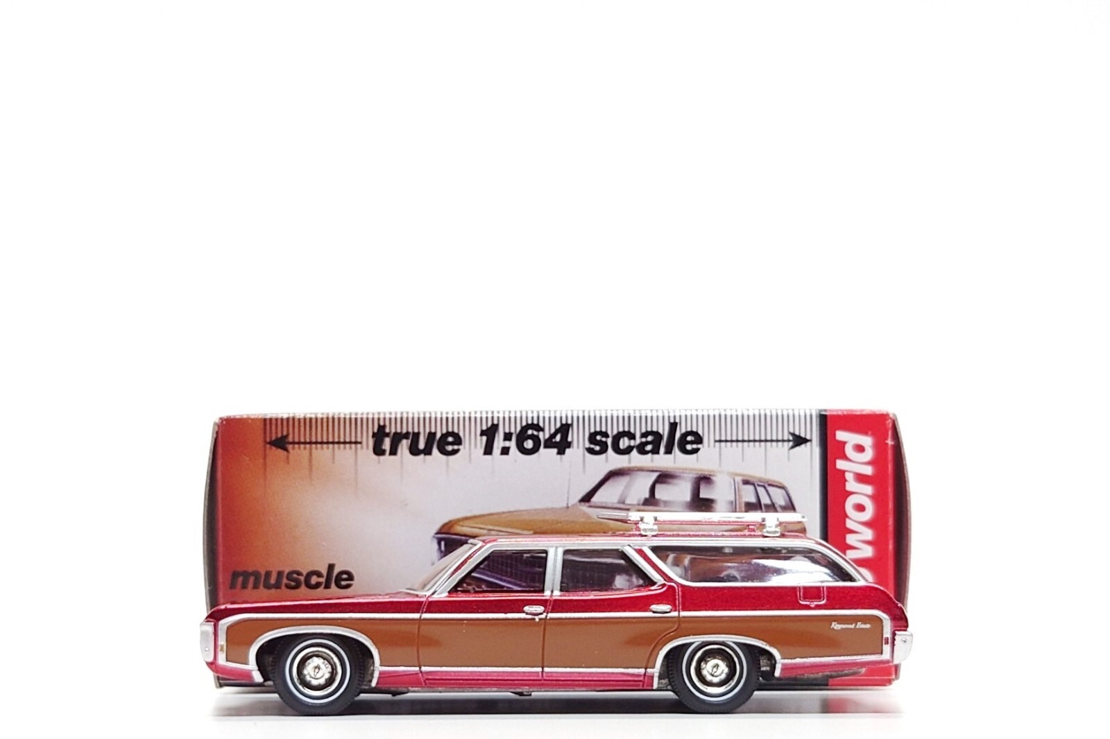 Auto World 1:64 Muscle Wagons - 1969 Chevy Kingswood Estate *Ultra Red ...