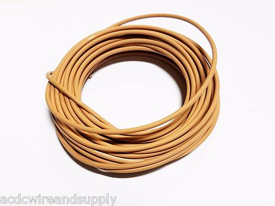 AUTOMOTIVE WIRE 14 AWG HIGH TEMP GXL STRANDED WIRE TAN 25 FT COIL | eBay