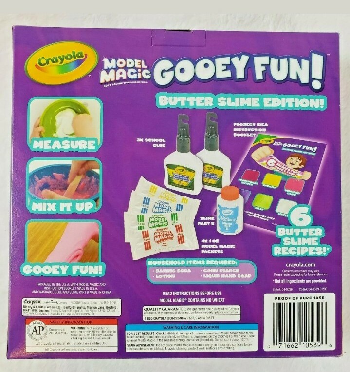 Crayola Model Magic Gooey Fun Kit-Butter Slime Edition Kids Fun *New ...