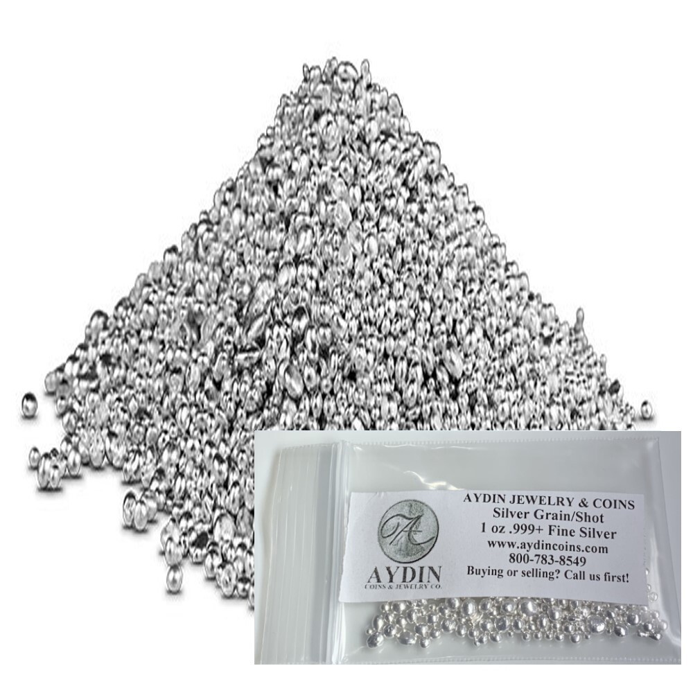 1 oz Troy Ounces Silver Poured Shot .999+ Fine Silver - Free Shipping ...