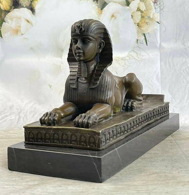 Large 100% Solid bronze grand tour Sphinx Egyptian figures statues Home ...