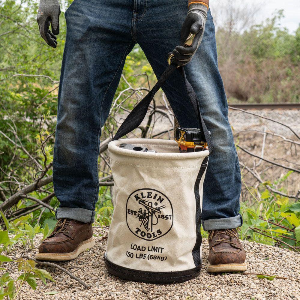 Klein Tools All Purpose Linemans Canvas Work Bucket Tool Transfer ...