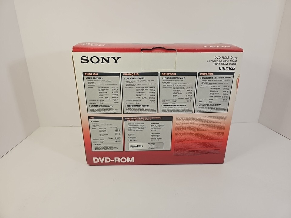Sony DVD-ROM , Internal 5.25, IDE, DDU1632, NEW in Box | eBay