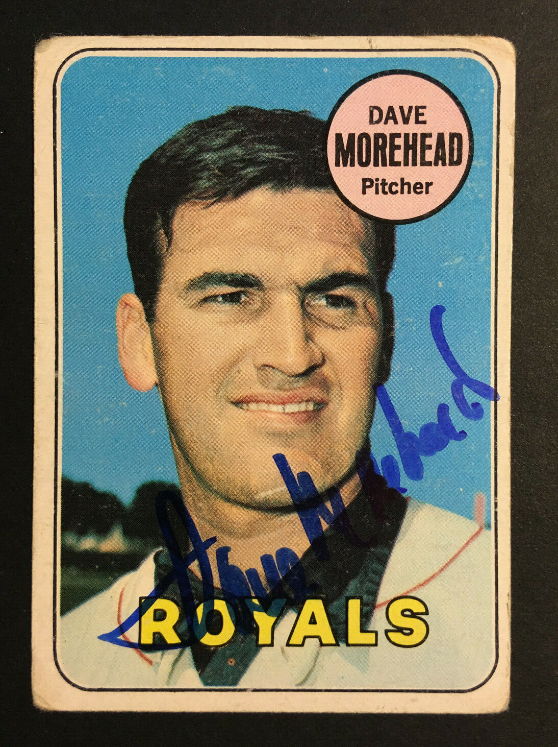 Dave Morehead Royals signed 1969 Topps baseball card #29 Auto Autograph ...