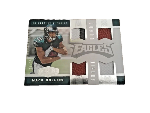 2017 Panini NFL Patches and Plates Rookie Quads Mack Hollins 47/75 SP ...