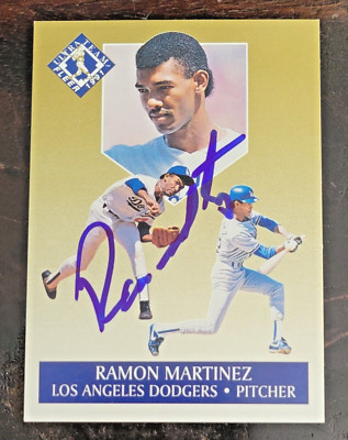 RAMON MARTINEZ Signed 1991 Fleer Ultra Team #7 Los Angeles Dodgers ...