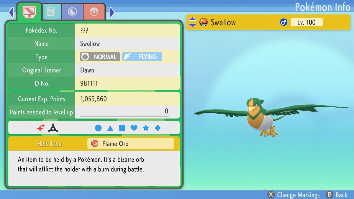 Pokemon Shiny Swellow