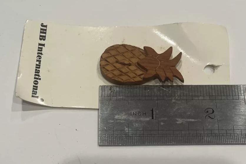 JHB International Wood Pineapple Button | eBay