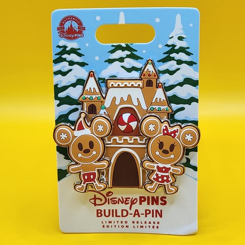 Disney Build a Pin Set Mickey & Minnie Mouse Holiday Gingerbread House ...