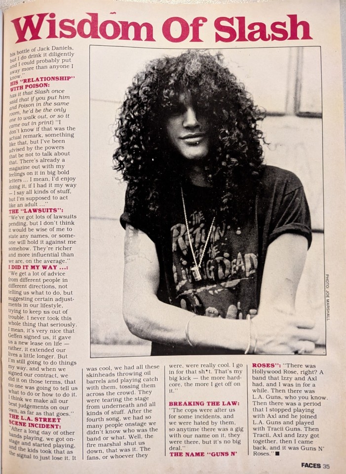 Faces Rocks Magazine June 1989 Guns N Roses, Winger, Metallica, Ratt ...