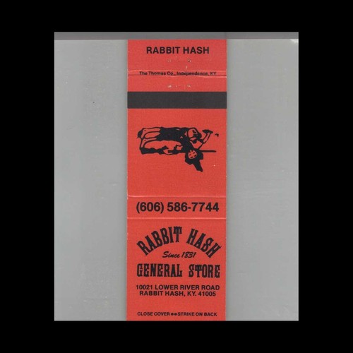 Matchbook Cover Rabbit Hash General Store Rabbit Hash, KY | eBay