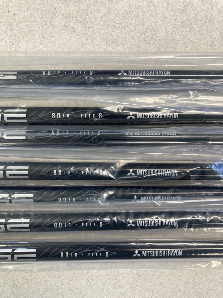 7 NEW MITSUBISHI KURO KAGE I80 Stiff Flex Graphite Iron Shafts .370 ...